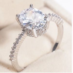 Jewelry | 2ct Oval Cut Diamond Engagement Ring | Poshmark